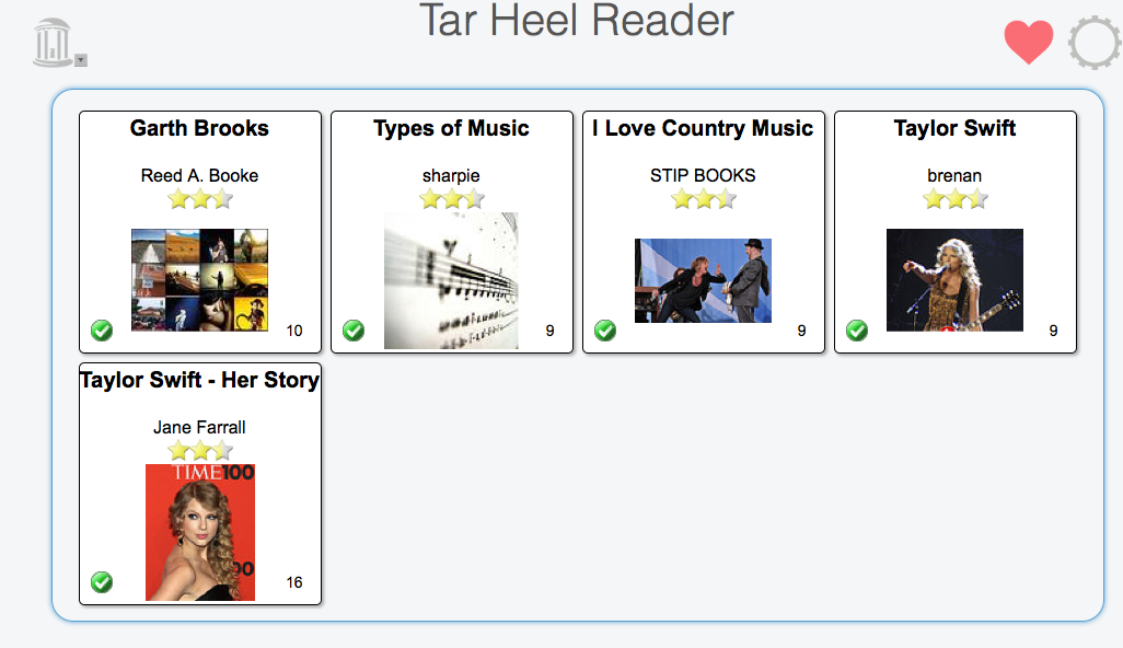 Favourites and Collections – Creating bookshelves in Tar Heel Reader ...