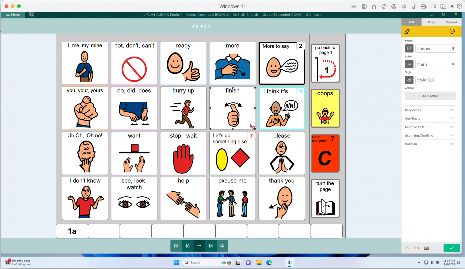 PODD communication books in Mind Express 5 – Jane Farrall Consulting