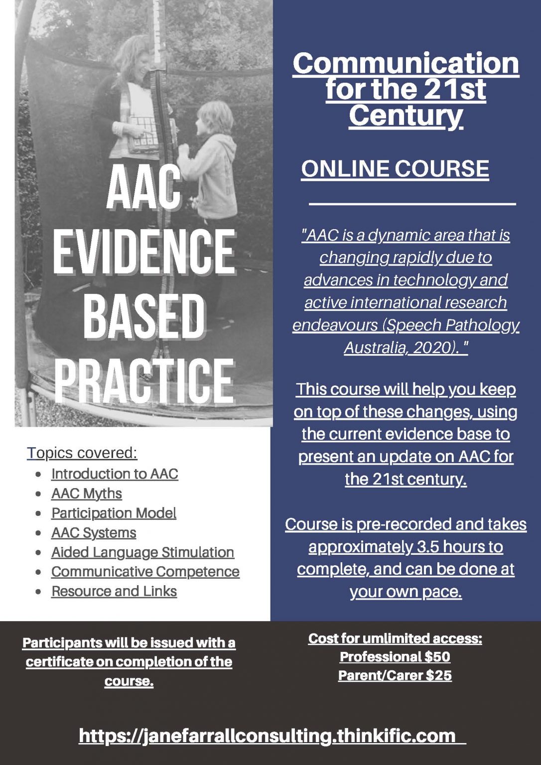 New online course – AAC Evidence Based Practice: Communication for the ...