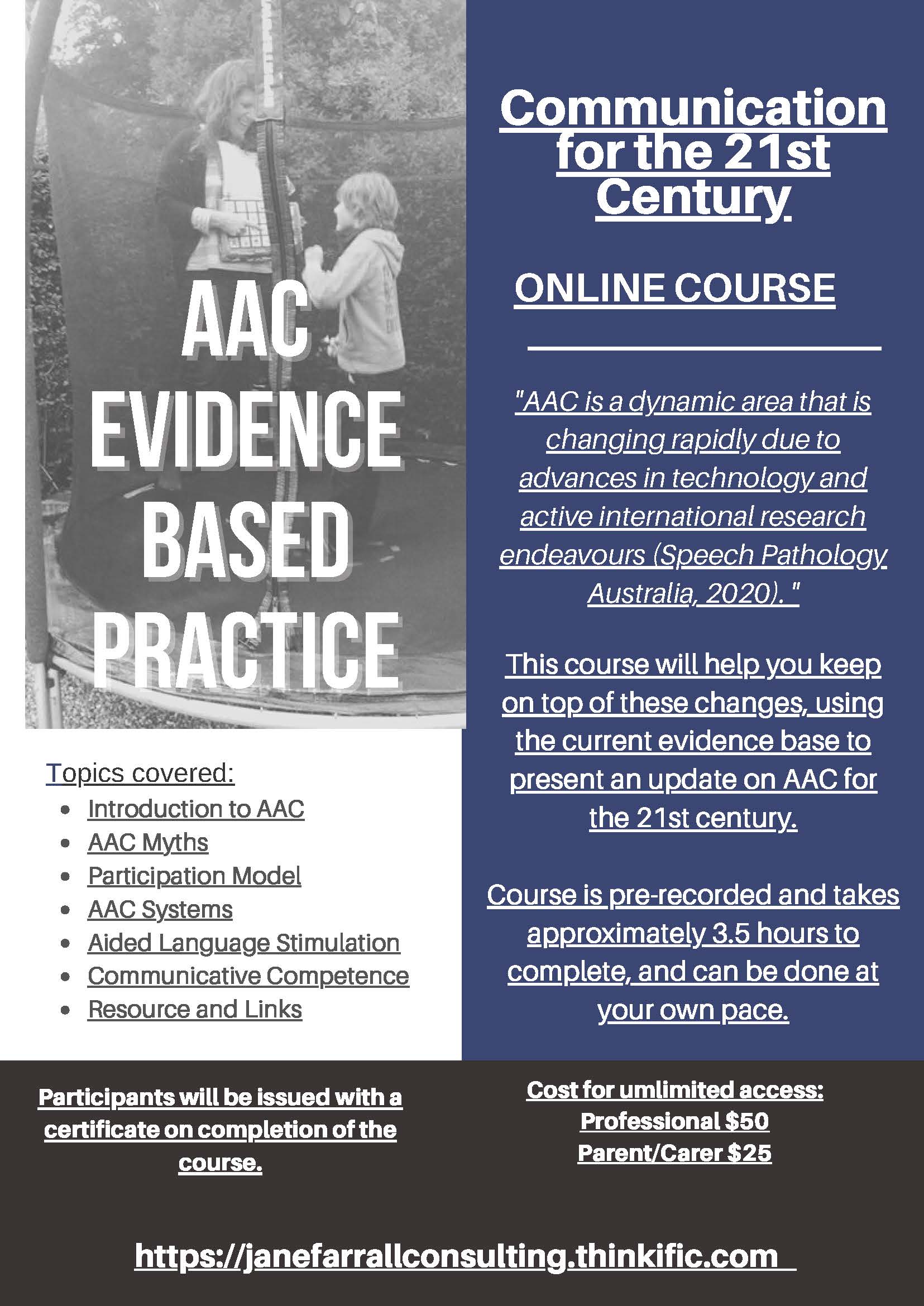 New online course – AAC Evidence Based Practice: Communication for the ...